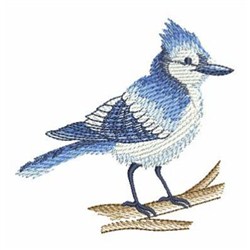 Watercolor Blue Jay Embroidery Design | EmbroideryDesigns.com