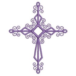 Swirl Cross Embroidery Design | EmbroideryDesigns.com