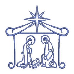 Nativity Embroidery Design | EmbroideryDesigns.com