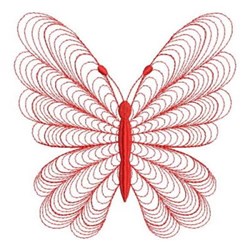 Redwork Butterfly Embroidery Design | EmbroideryDesigns.com