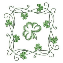 Shamrock Square Embroidery Design | EmbroideryDesigns.com