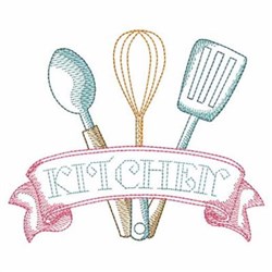 Sketched Kitchen Utensils Embroidery Design | EmbroideryDesigns.com