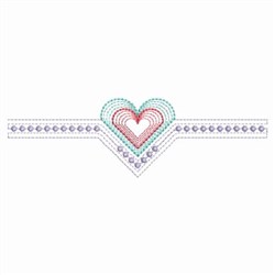Pretty Heirloom Heart Border Embroidery Design | EmbroideryDesigns.com