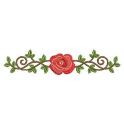 Heirloom Rose Border Embroidery Design | EmbroideryDesigns.com