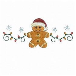 Gingerbread Border Embroidery Design | EmbroideryDesigns.com