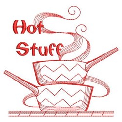 Redwork Hot Stuff Embroidery Design | EmbroideryDesigns.com