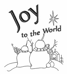 Joy Outline Embroidery Design | EmbroideryDesigns.com