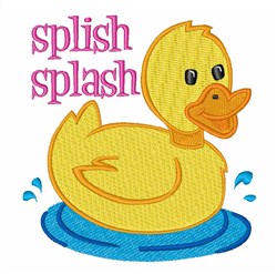 Splish Splash Duck Embroidery Design | EmbroideryDesigns.com