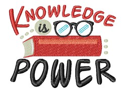 Knowledge Is Power Embroidery Design | EmbroideryDesigns.com