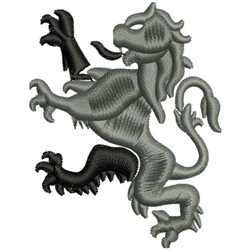 LION RAMPANT Embroidery Design | EmbroideryDesigns.com