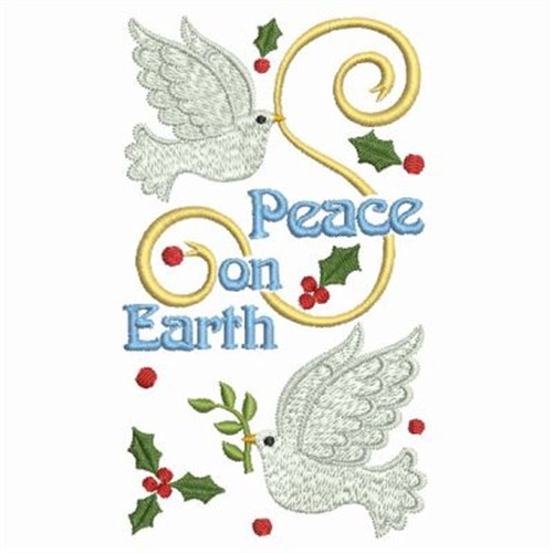 Embroidery Design Peace Earth