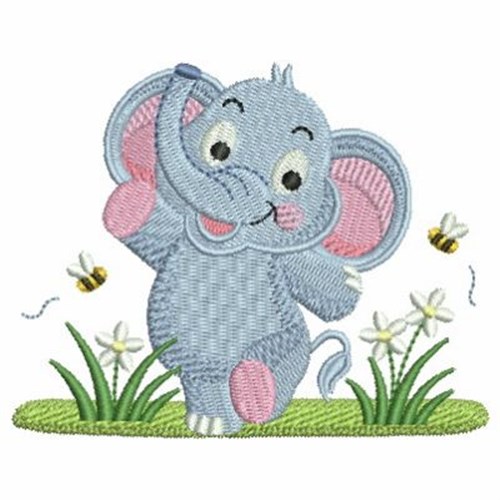Elephant Hand Embroidery Design
