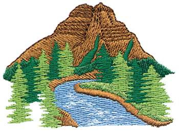 Mountain Range Outline Machine Embroidery Designs
