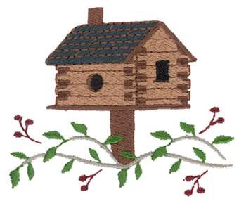 Log Cabin Embroidery Design