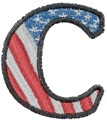 Printable Alphabet Letters Letter C With American Flag
