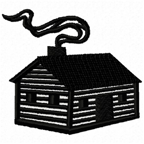 Mountain Cabin Embroidery Design
