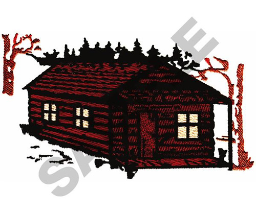 Log Cabin Embroidery Design