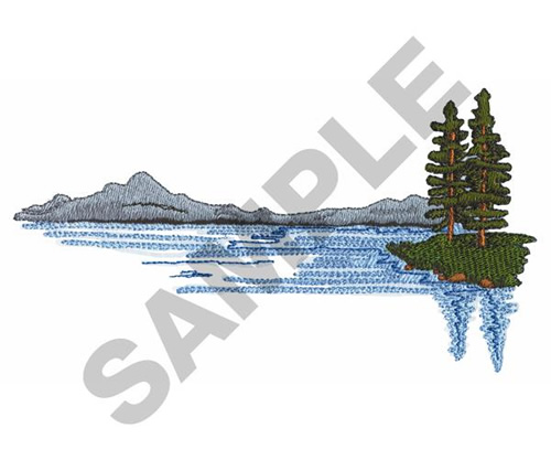 Lake Girl Embroidery Design