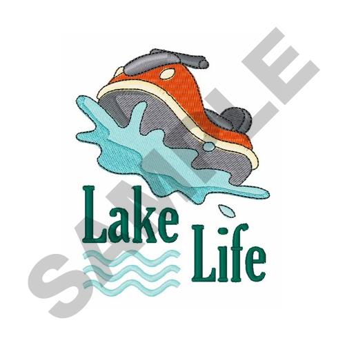Lake Girl Embroidery Design
