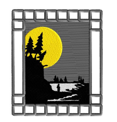 Lake Girl Embroidery Design