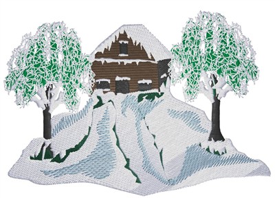 Log Cabin Embroidery Design