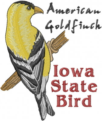 Embroidered State Birds