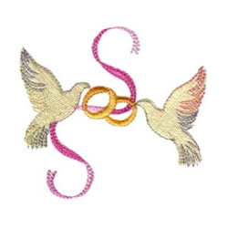 Wedding Doves Embroidery Design | EmbroideryDesigns.com