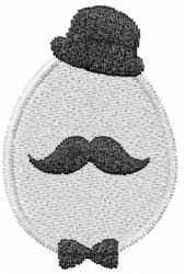Hipster Egg Bow Tie Embroidery Design | EmbroideryDesigns.com