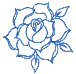 Rose Outline Embroidery Design | EmbroideryDesigns.com