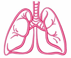 Lungs Outline Embroidery Design | EmbroideryDesigns.com