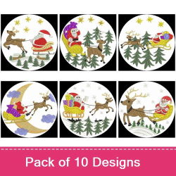 Christmas Santa Embroidery design pack by Ace Points ...