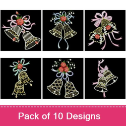 Wedding Bells Embroidery design pack by Ace Points | EmbroideryDesigns.com