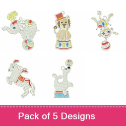 FSL Circus Animals Embroidery design pack by Ace Points, Embroidery ...