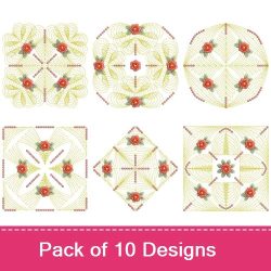 Roses Enticement Quilt 2 Embroidery design pack by Ace Points ...