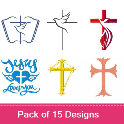 Christian Symbols Embroidery design pack by Ann The Gran, Embroidery ...