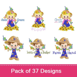 Farm Girl Embroidery design pack by Ann The Gran, Embroidery Packs on ...