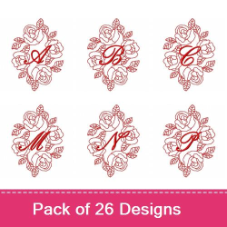 Rose Alphabet Embroidery design pack by Ann The Gran, Embroidery Packs ...