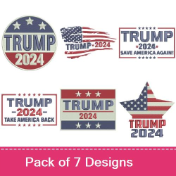 Trump 2024 Embroidery design pack by Artsy Knots, Embroidery Packs on ...