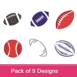 Football Embroidery design pack by Artsy Knots, Embroidery Packs on ...