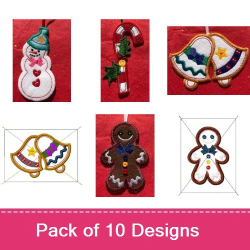 Christmas Pack 2 Embroidery design pack by Artsy Knots, Embroidery ...