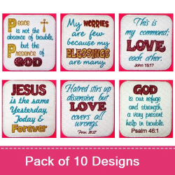 Blessings Of God Embroidery design pack by Artsy Knots, Embroidery ...