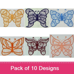 Lace Butterflies Embroidery design pack by Artsy Knots ...