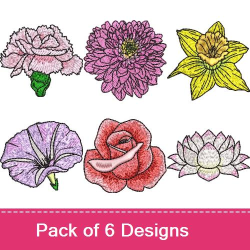 Flowers Design pack Embroidery design pack by Artsy Knots, Embroidery ...