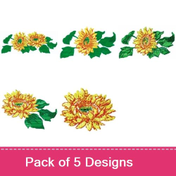 Sunflowers Embroidery design pack by Balboa Threadworks ...
