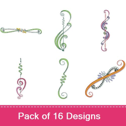 Swirly Doodads 5x7 Embroidery design pack by Bunnycup Embroidery ...