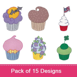 Simply Cupcakes Too Embroidery design pack by Bunnycup Embroidery ...