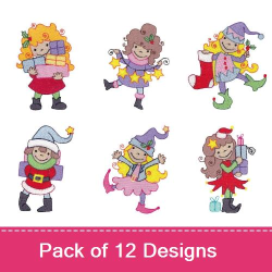 Christmas Pixies Embroidery design pack by Bunnycup Embroidery ...