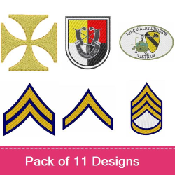 Military Insignia Embroidery design pack by Concord Collections ...