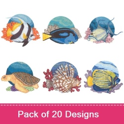 Sea Life Embroidery design pack by Dakota Collectibles, Embroidery ...