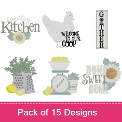Country Kitchen Embroidery design pack by Dakota Collectibles ...